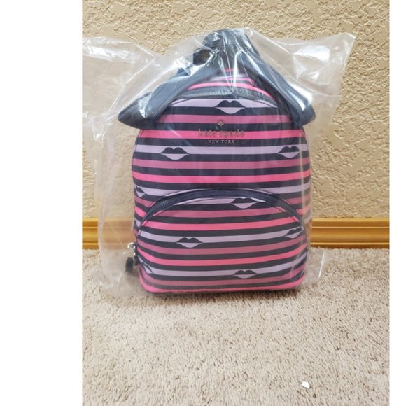 kate spade | Bags | Nwt Kate Spade Karissa Nylon Lip Pink Backpack Bag ...